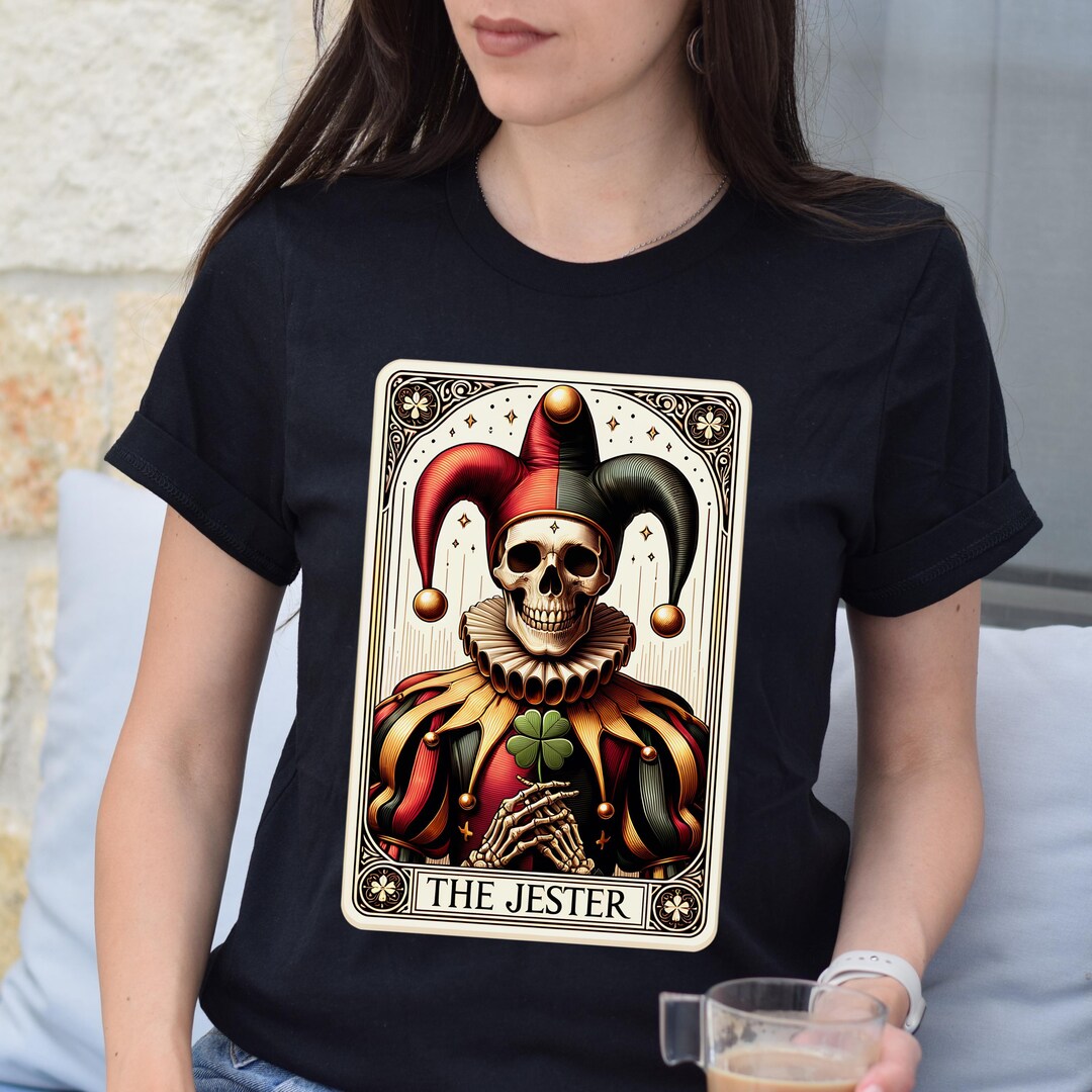The Jester Skull Tarot Card PNG Sublimation Design Digital Download ...