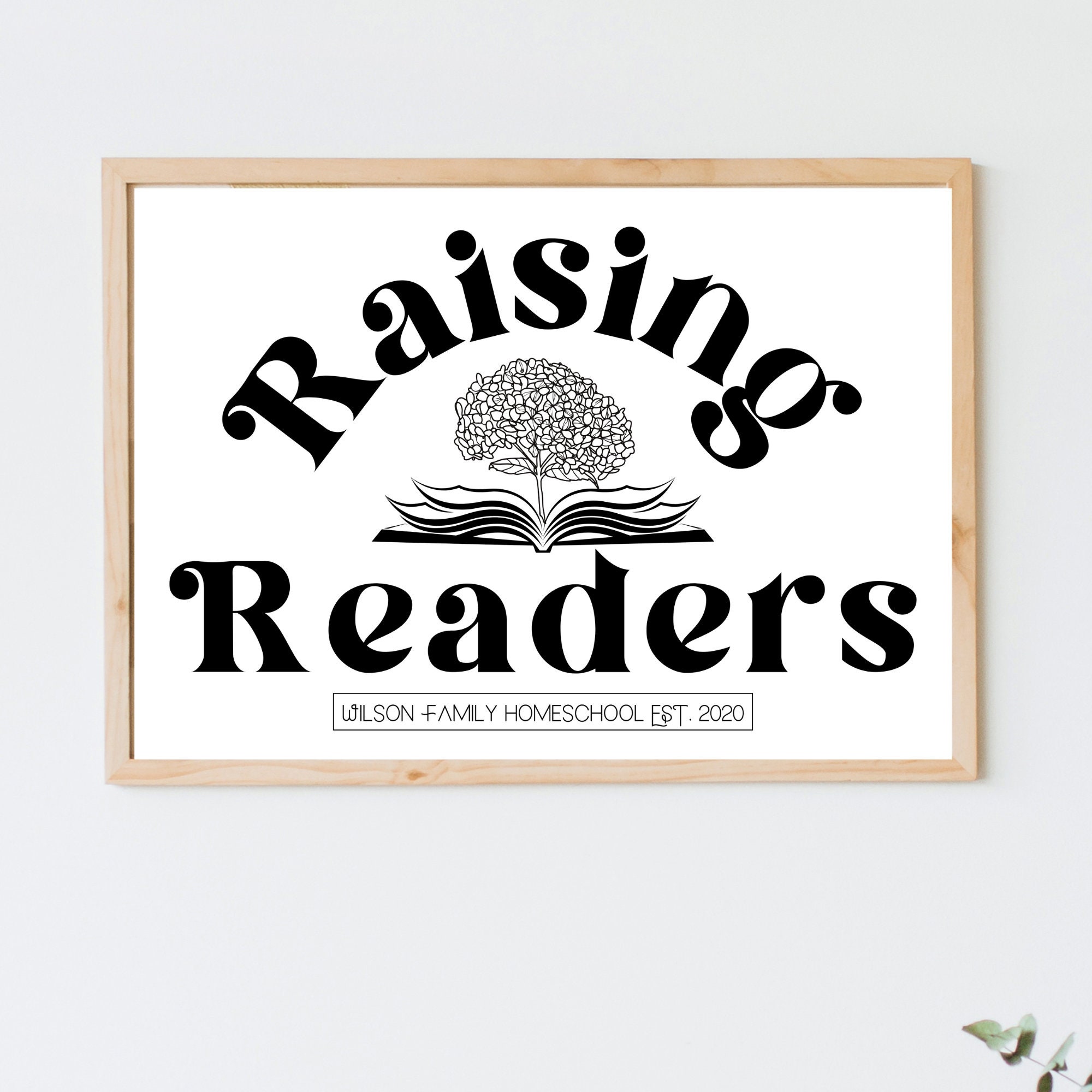 Homeschoool Family Sign, Personalized Homeschool, Reading Family Name ...