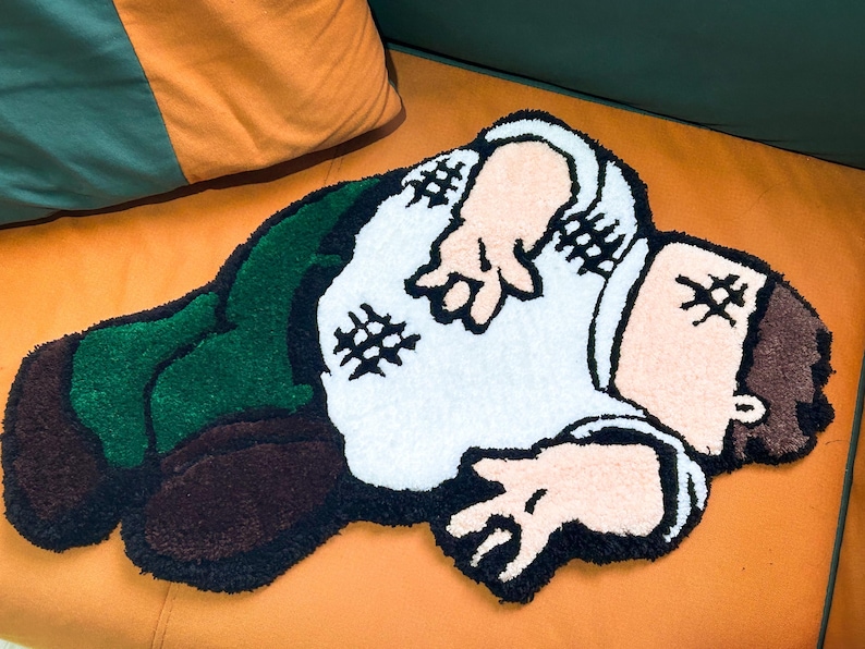 Family Guy Peter Griffin Death Pose Meme Tufted Rugs Cartoon 100% ...