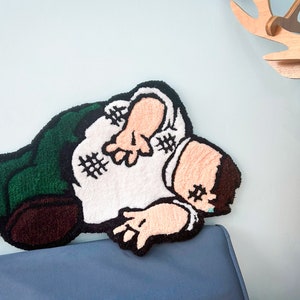 Family Guy Peter Griffin Death Pose Meme Tufted Rugs Cartoon 100% ...