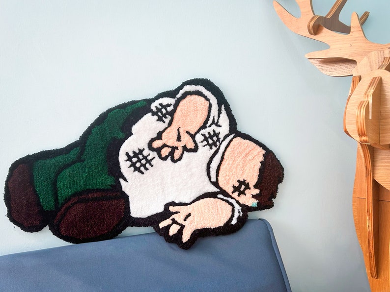 Family Guy Peter Griffin Death Pose Meme Tufted Rugs Cartoon 100% ...