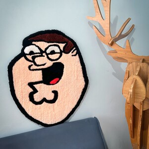 100% Handmade/family Guy Peter Custom Cartoon Tufting - Etsy