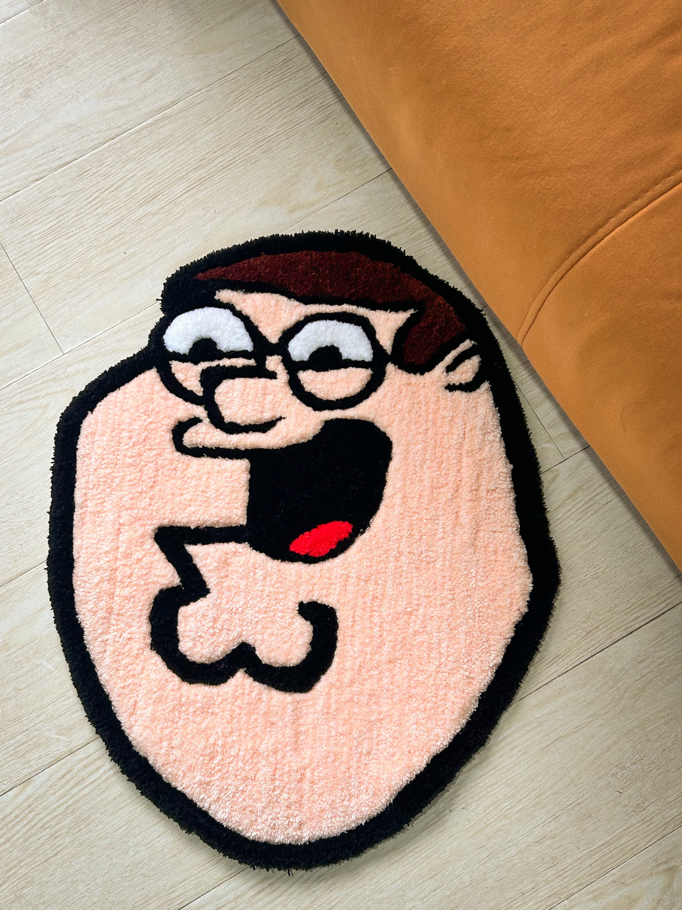 100% Handmade/family Guy Peter Custom Cartoon Tufting - Etsy