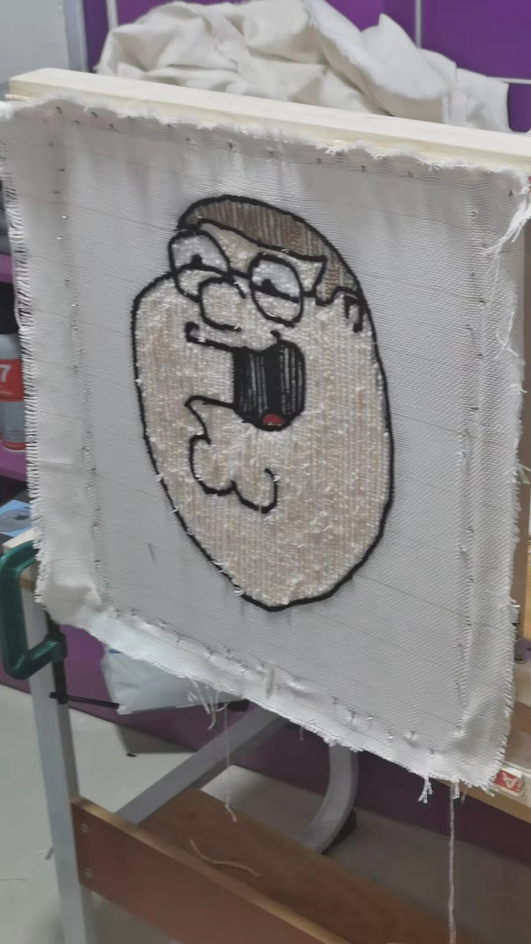 100% Handmade/family Guy Peter Custom Cartoon Tufting - Etsy