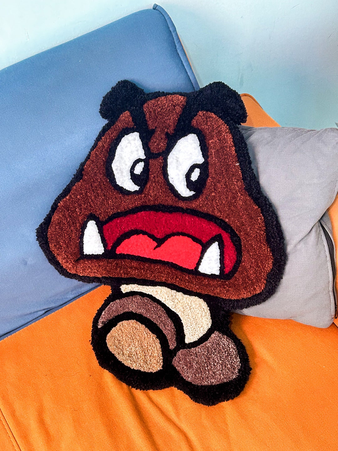 Goomba Cute Cartoon Tufted Rug 100% Handmade - Etsy