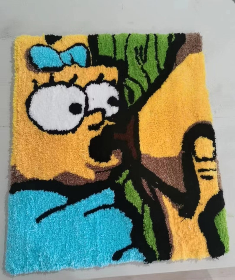 Maggie S. Simpsons Cartoon Tufted Rug /100% Handmade - Etsy