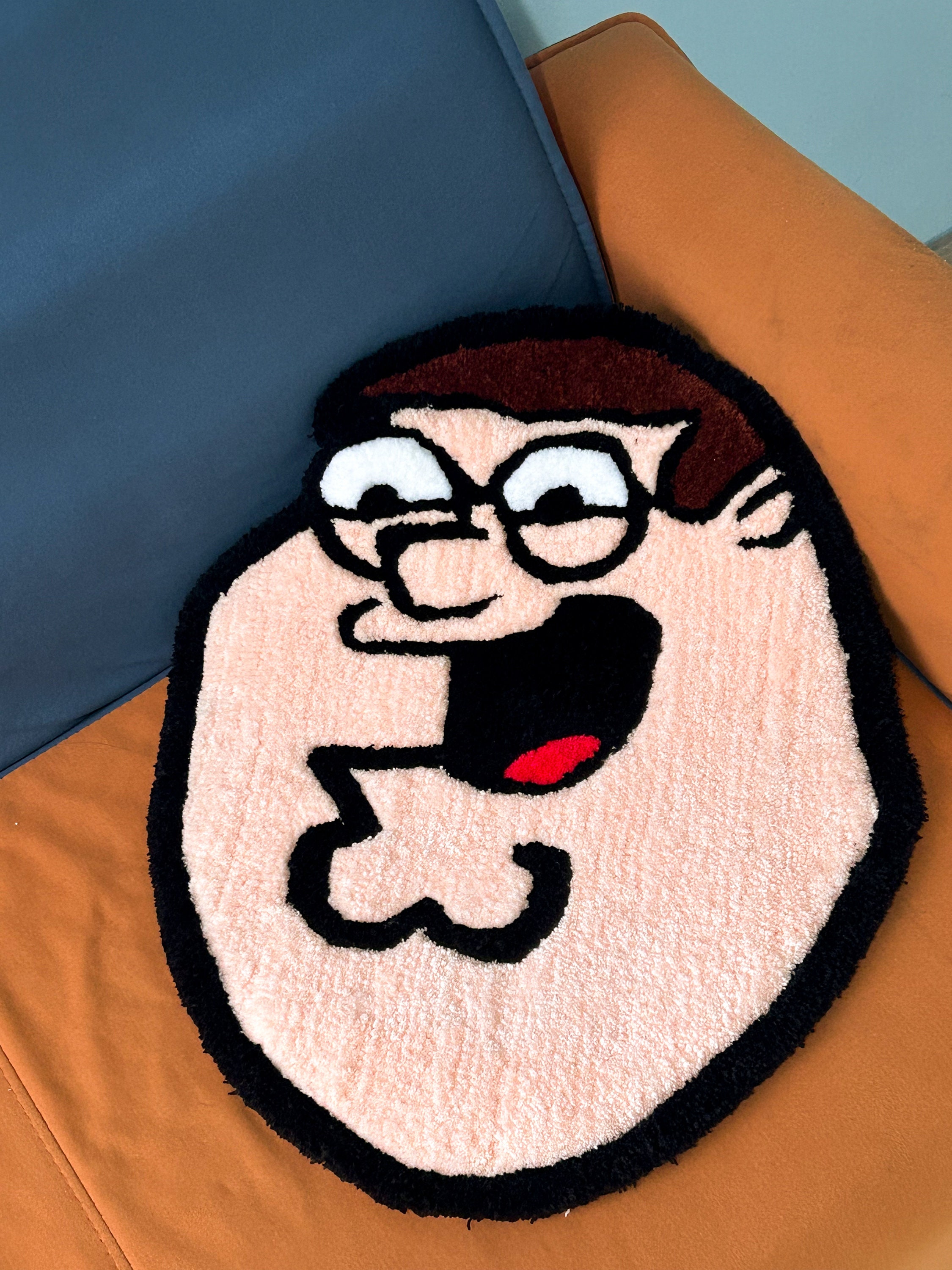 100% Handmade/family Guy Peter Custom Cartoon Tufting - Etsy