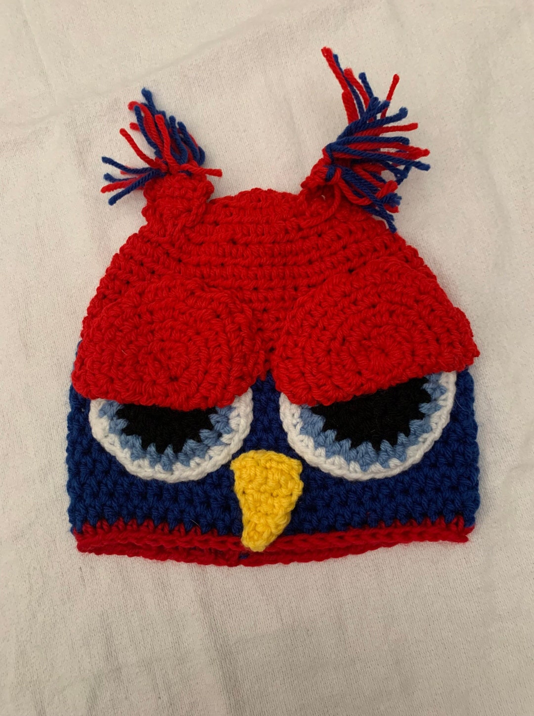 Crochet Angry Blue Bird Hat - Etsy
