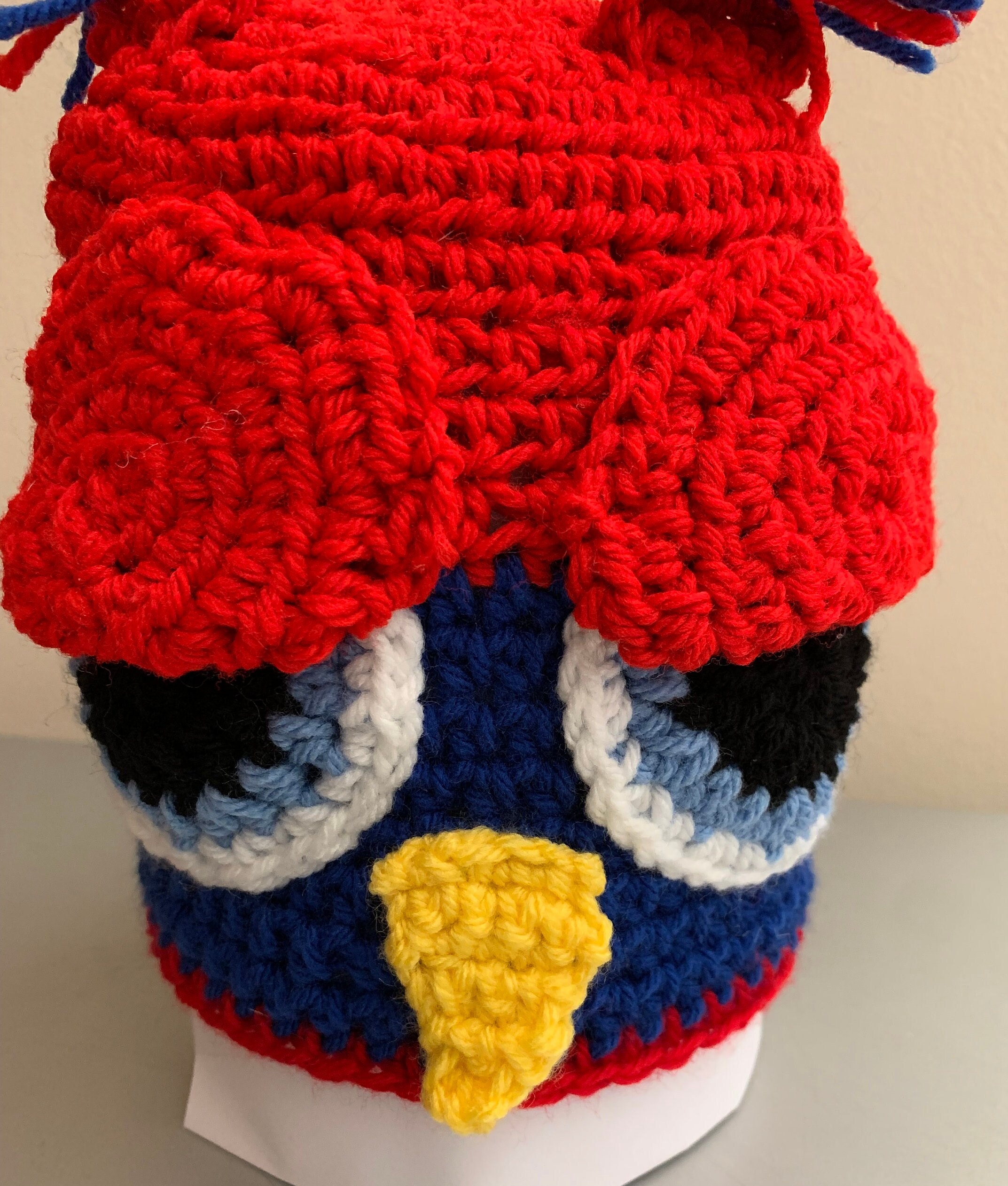 Crochet Angry Blue Bird Hat - Etsy