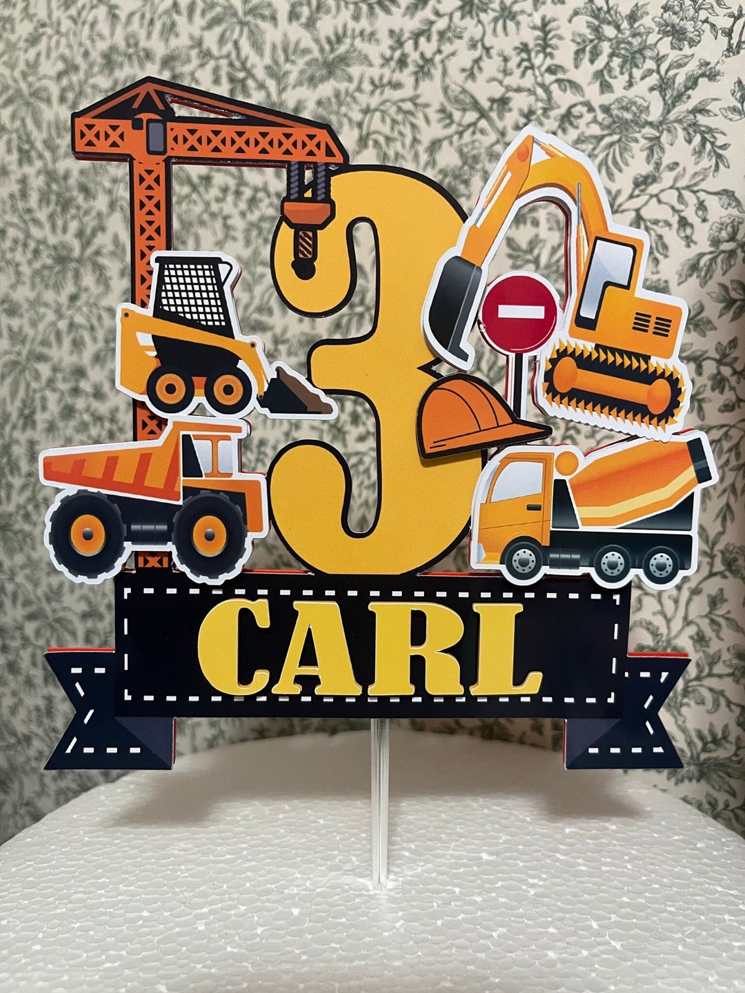 Construction Cake Topper / Vehicles / Construction Theme / Trucks - Etsy