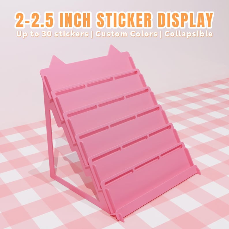 2.5 Inch Sticker Display Stand Tiered Custom Brand Color - Etsy