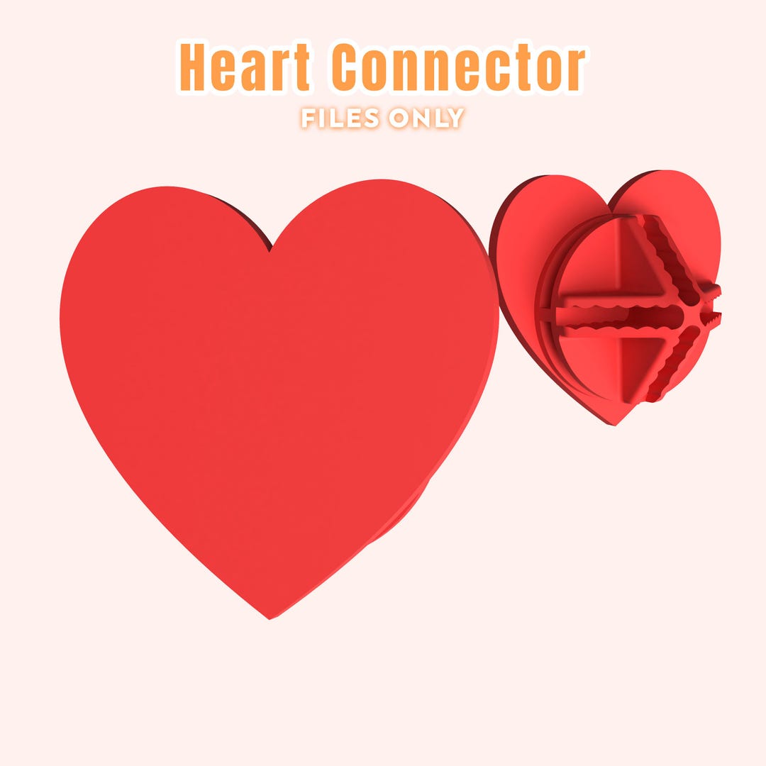 Heart Connector [FILES ONLY] - Etsy