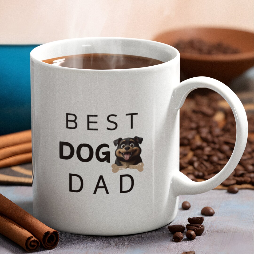 Best Dog Dad Coffee Mug, Man's Best Friend Dad Mug, Doggie Dad Coffee ...