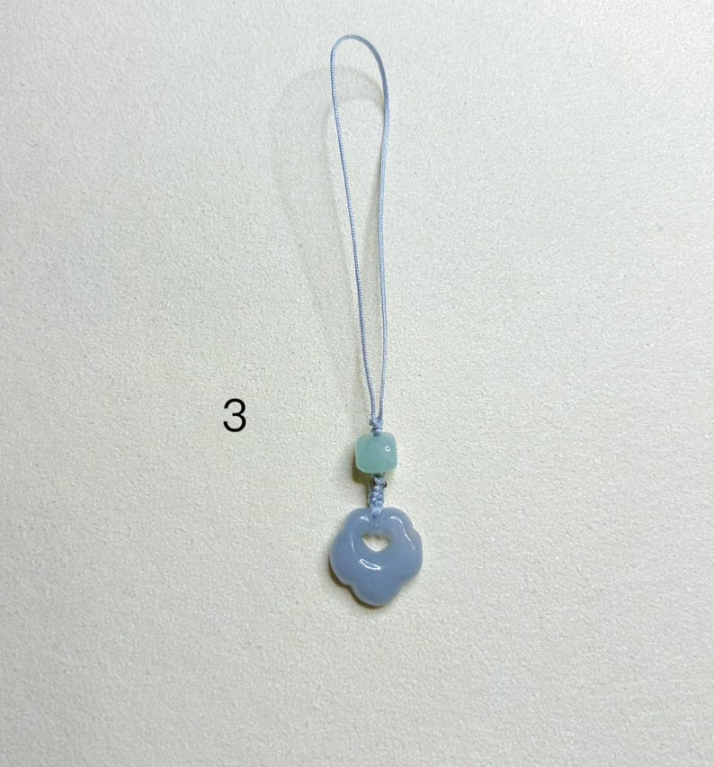 Jadeite Jade Phone Charm Keychain Jewelry Gift for Her 100% Untreated ...