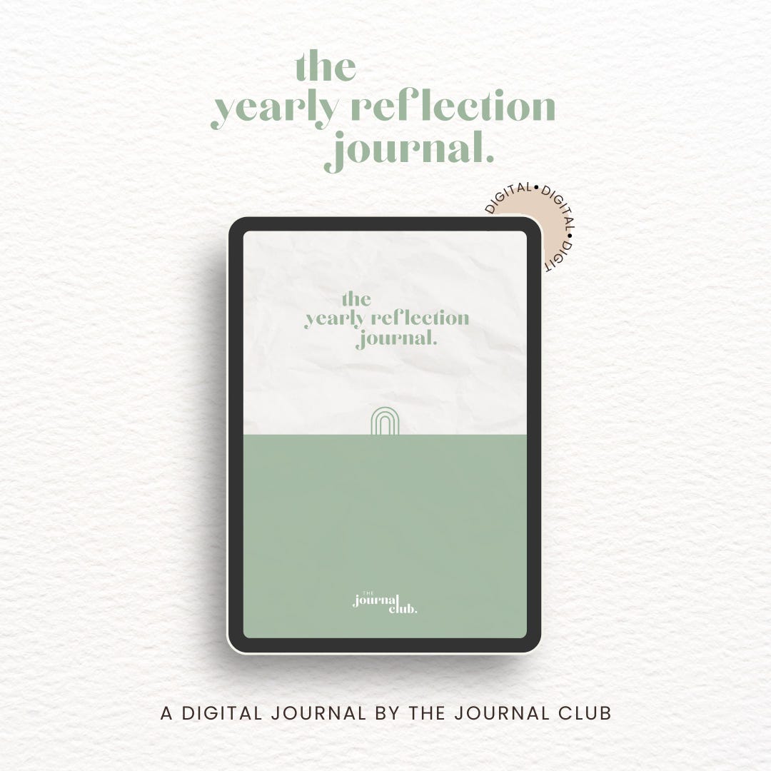 Yearly Reflection Journal Printable Digital Download Yearly Review Year ...