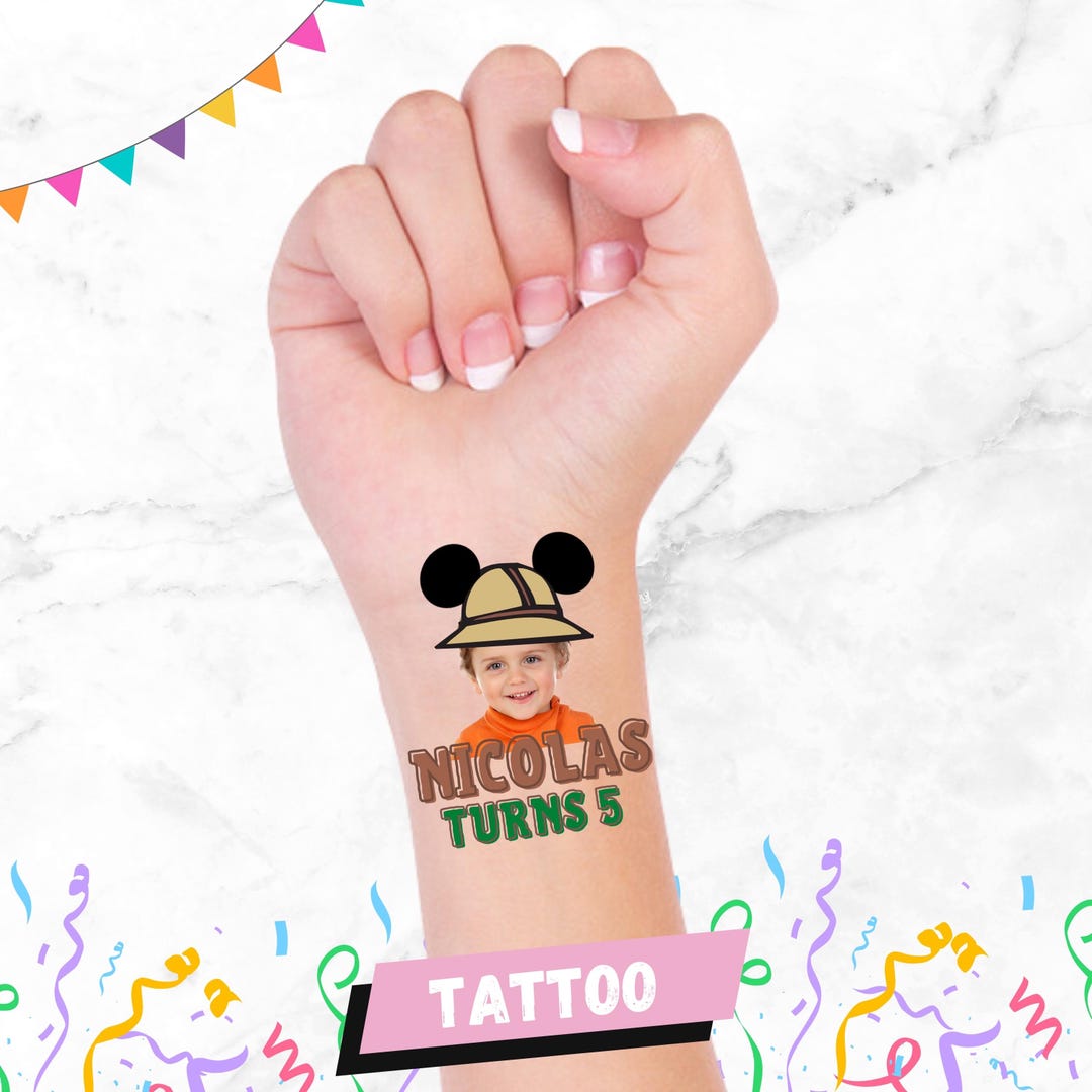 Mickey Safari Tattoos, Mickey Safari, Mickey Safari Birthday, Safari ...