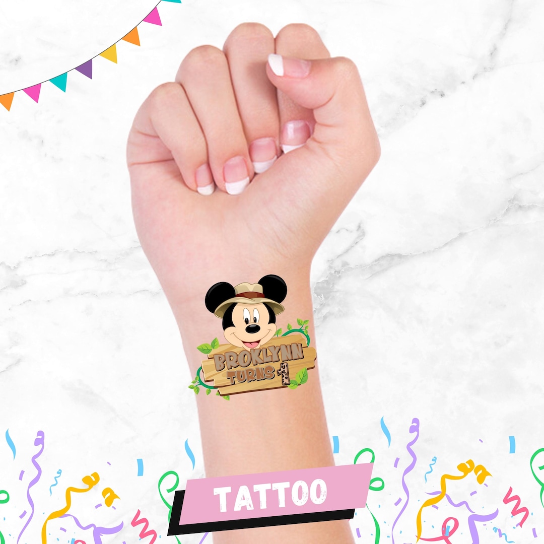 Mickey Safari Tattoos, Mickey Safari, Mickey Safari Birthday, Safari ...