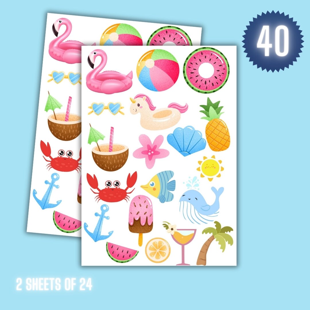 Pool Party Temporary Tattoos, Pool Party Tattoos, Pool Party Favors ...