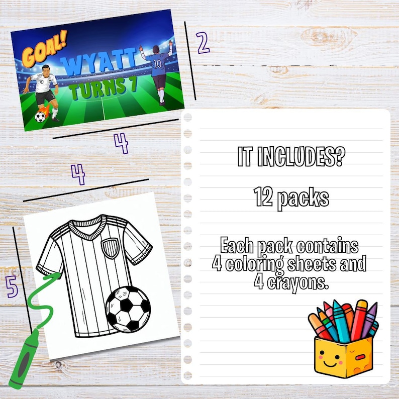 Soccer Birthday, Soccer Coloring, Sport Party Favor, Soccer Coloring ...