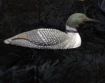 Hand Carved Wallmount Common Loon Decoy Woodcarving - Etsy