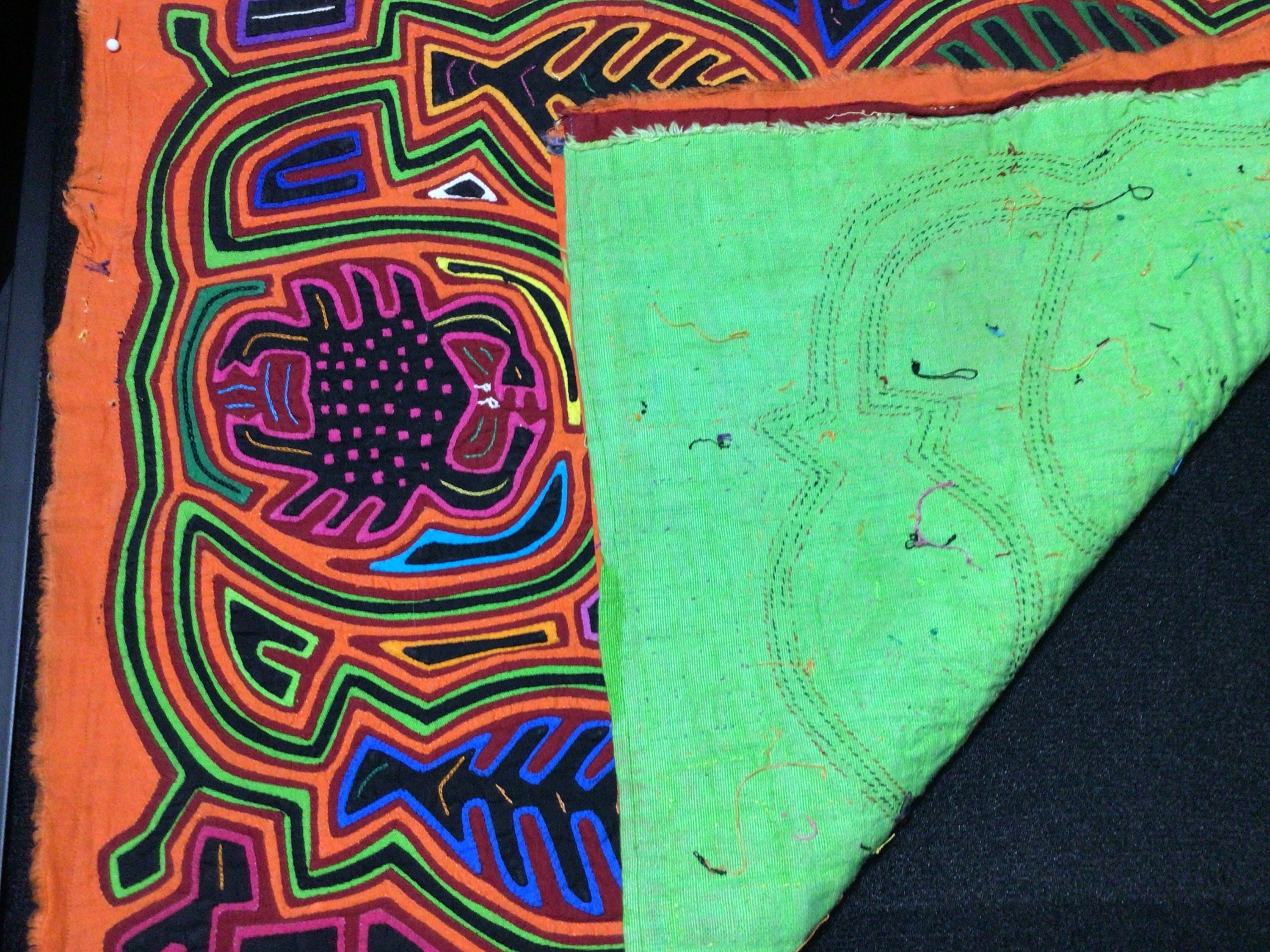 Vintage Kuna Handmade Mola Embroidery Textile Art Framed in Glass ...