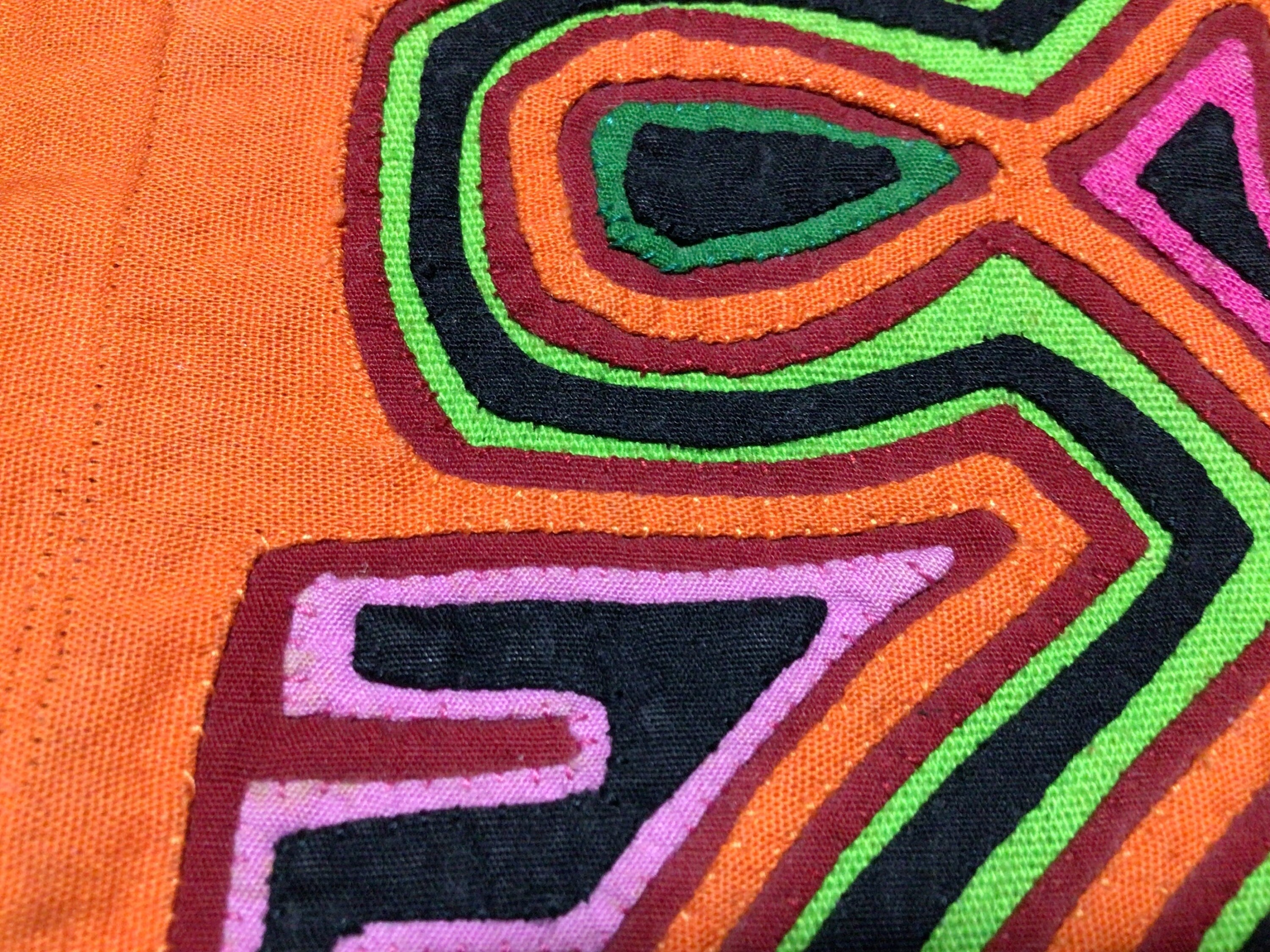 Vintage Kuna Handmade Mola Embroidery Textile Art Framed in Glass ...