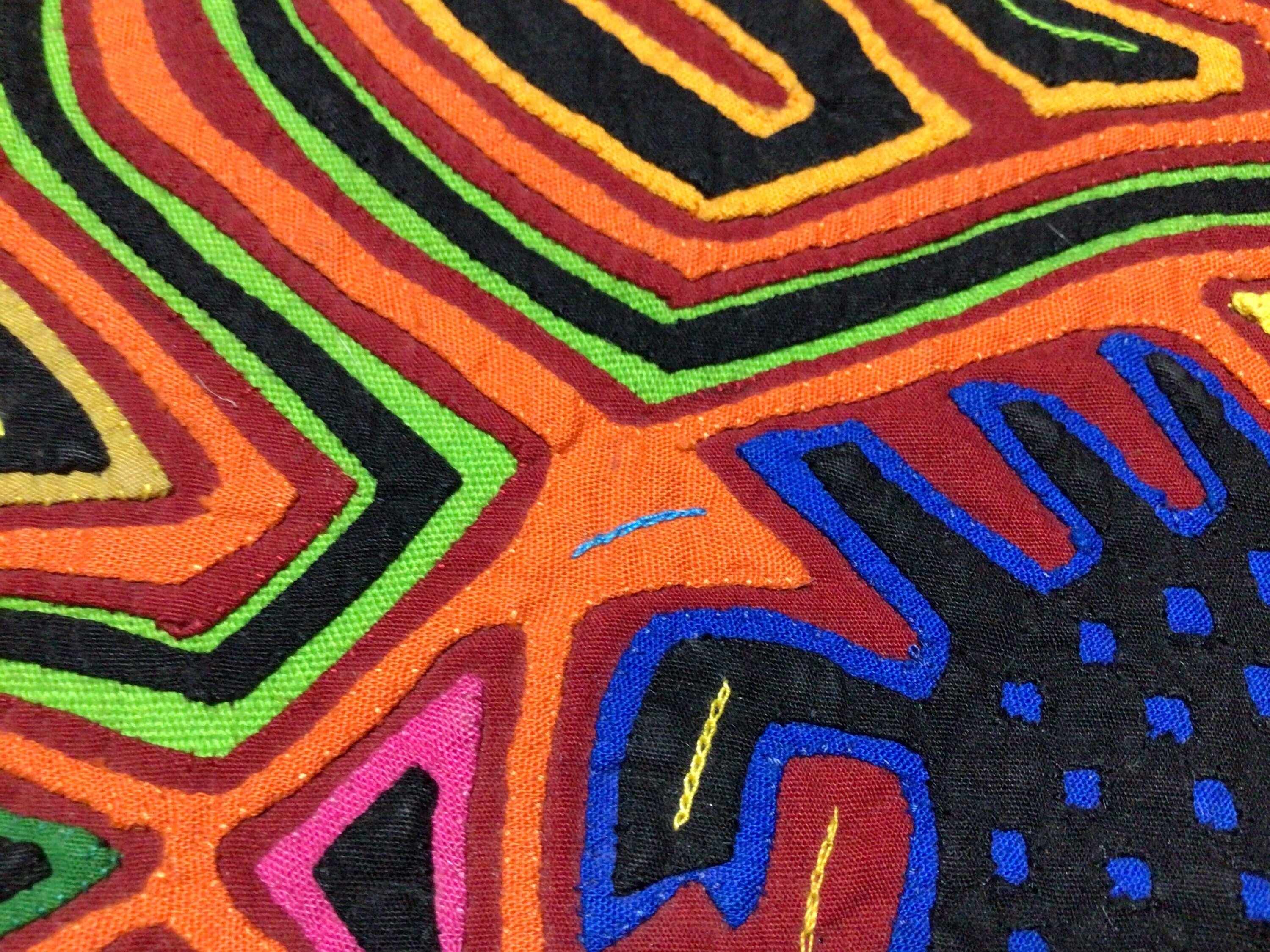 Vintage Kuna Handmade Mola Embroidery Textile Art Framed in Glass ...