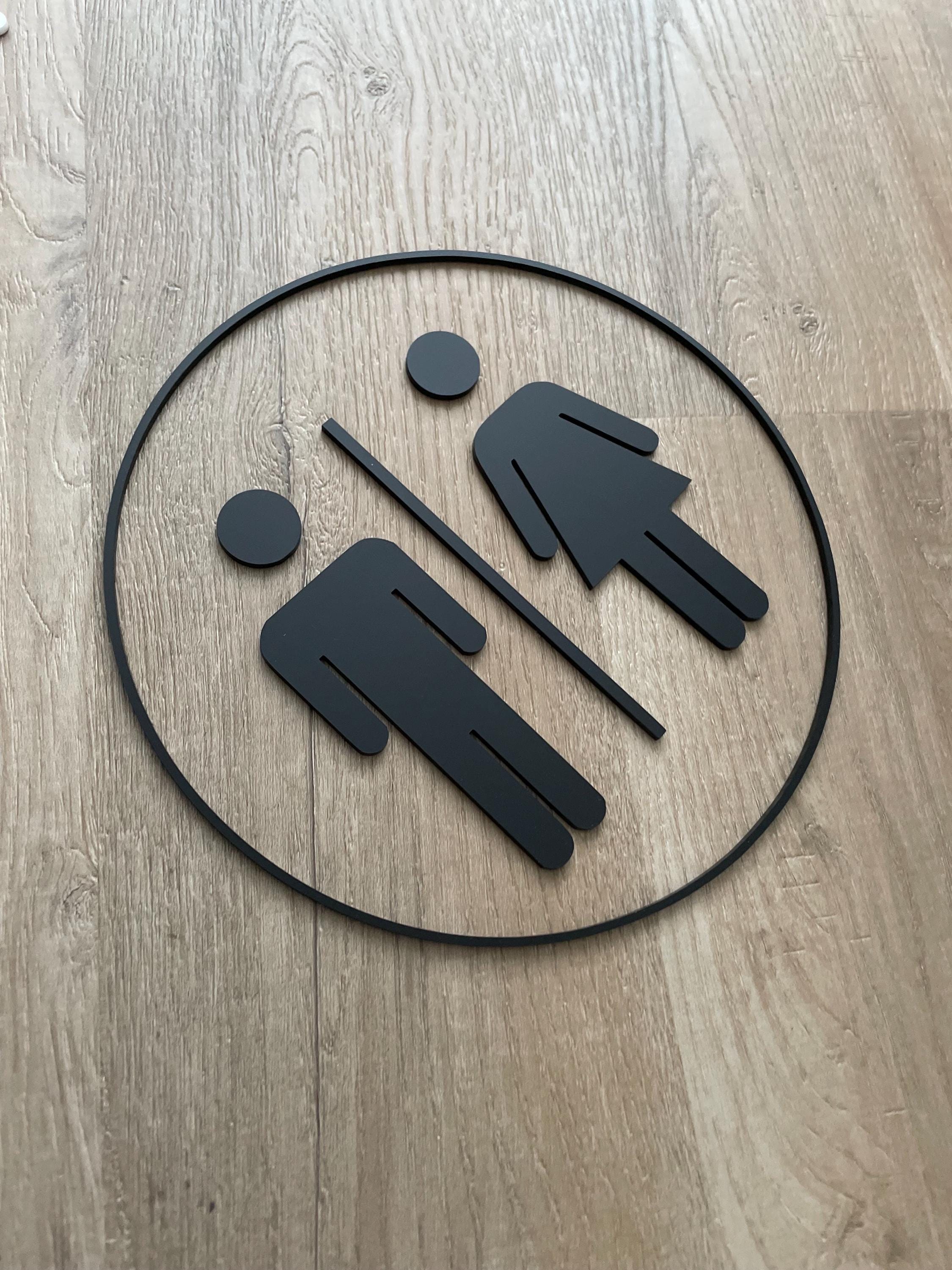 MODERN RESTROOM SIGN: Business Washroom Decor - Etsy Canada