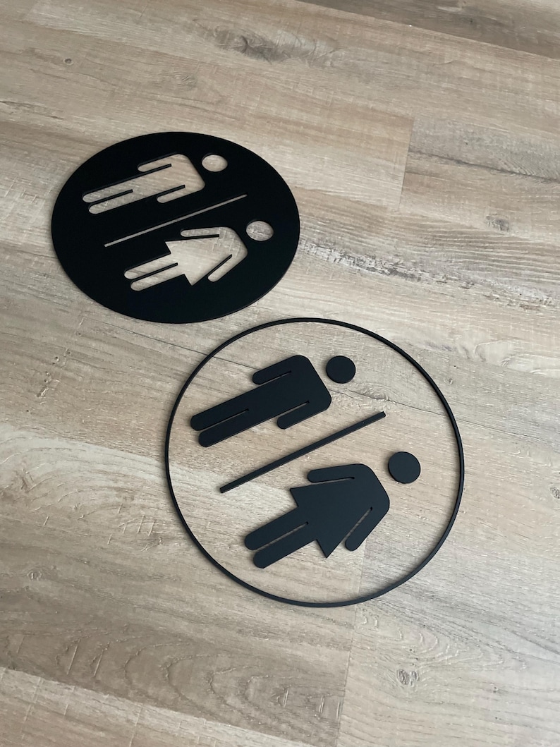 MODERN RESTROOM SIGN: Business Washroom Decor - Etsy Canada