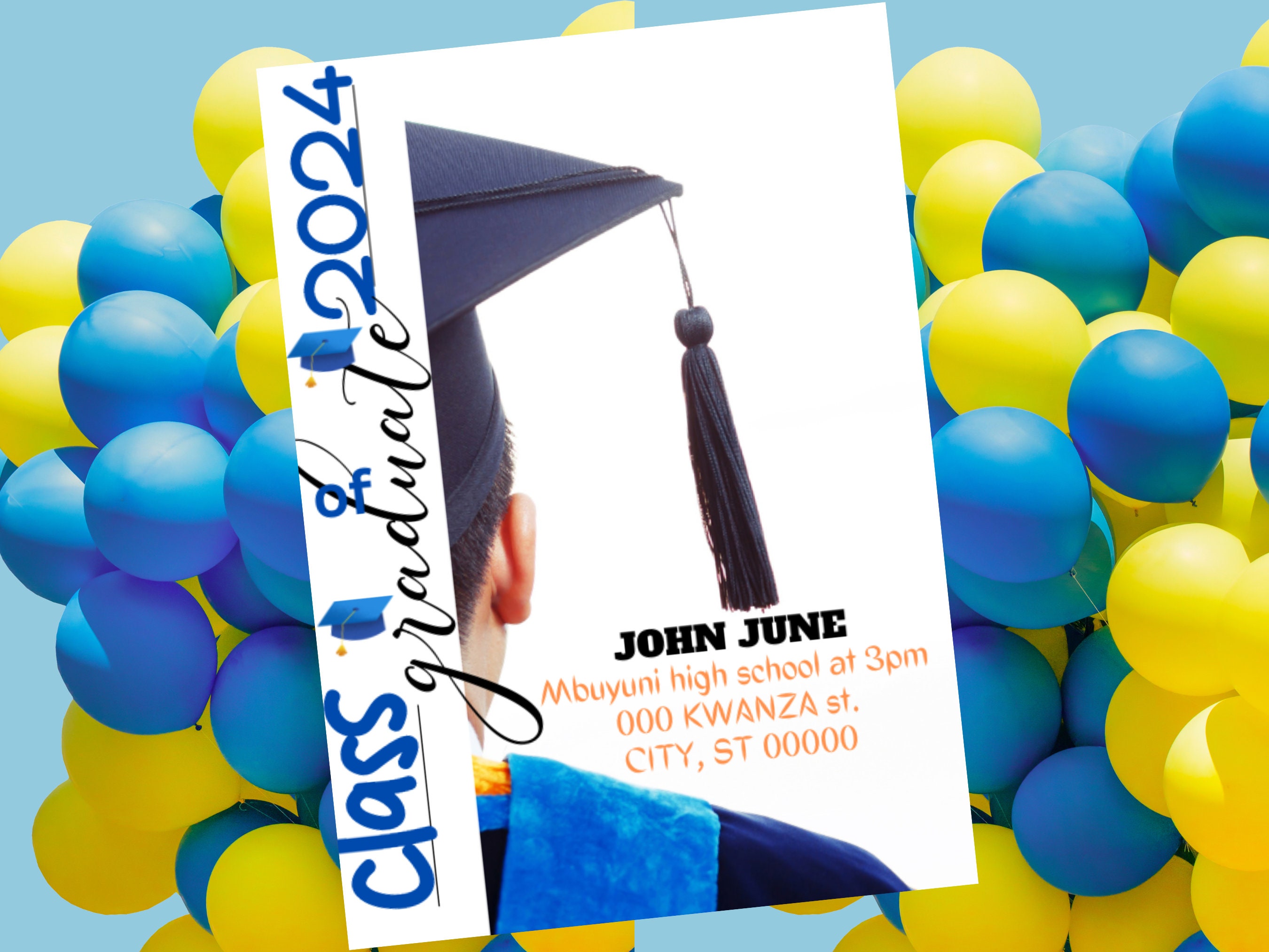 Canva, Canva Graduation Party, Editable Template, Graduation Editable ...
