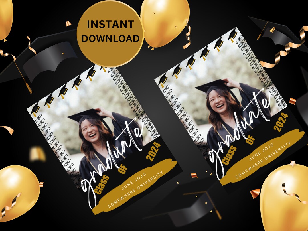 Invitation,canva,graduationparty, Editable Template,graduation Editable ...