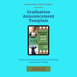 Canva, Canva Graduation Party, Editable Template, Graduation Editable ...