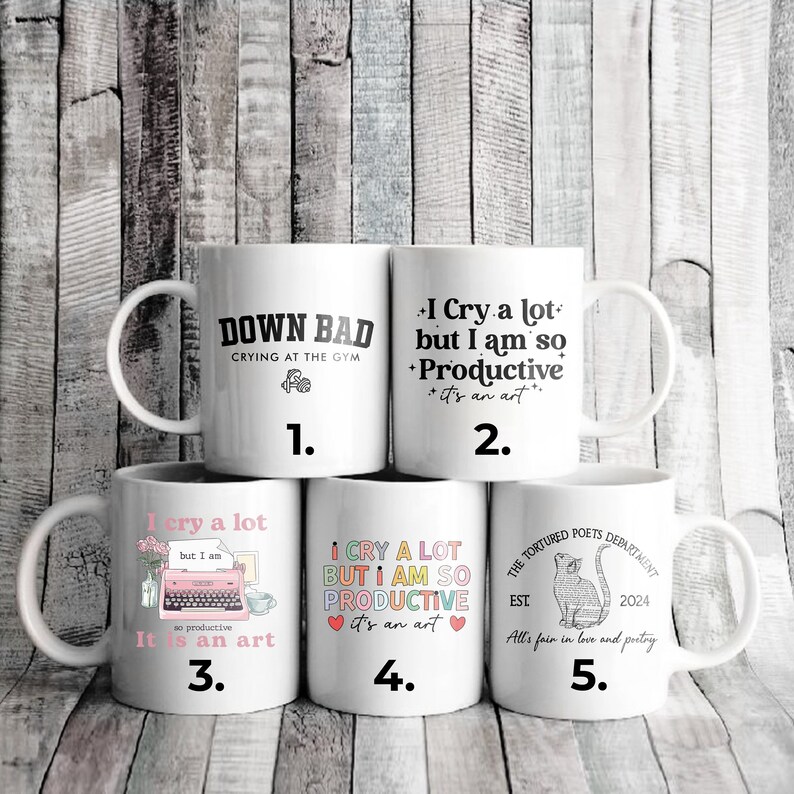 TTPD Mug, the Tortured Poets Department Mug, Swiftie Mug, I Cry A Lot ...