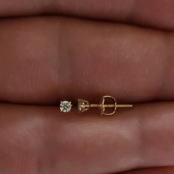 Real Baby Diamond Earrings - Etsy