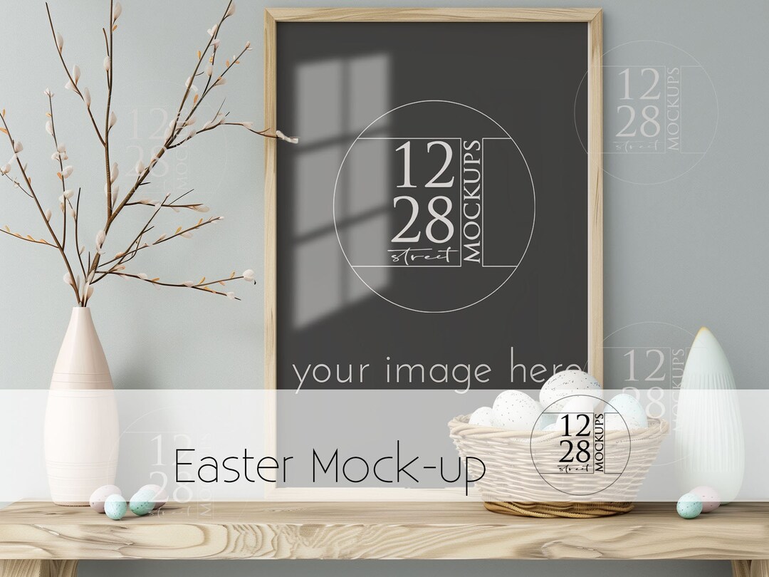 Easter Mockup, Spring Mockup, Easter Art Mockup, Mockup for Easter Wall ...