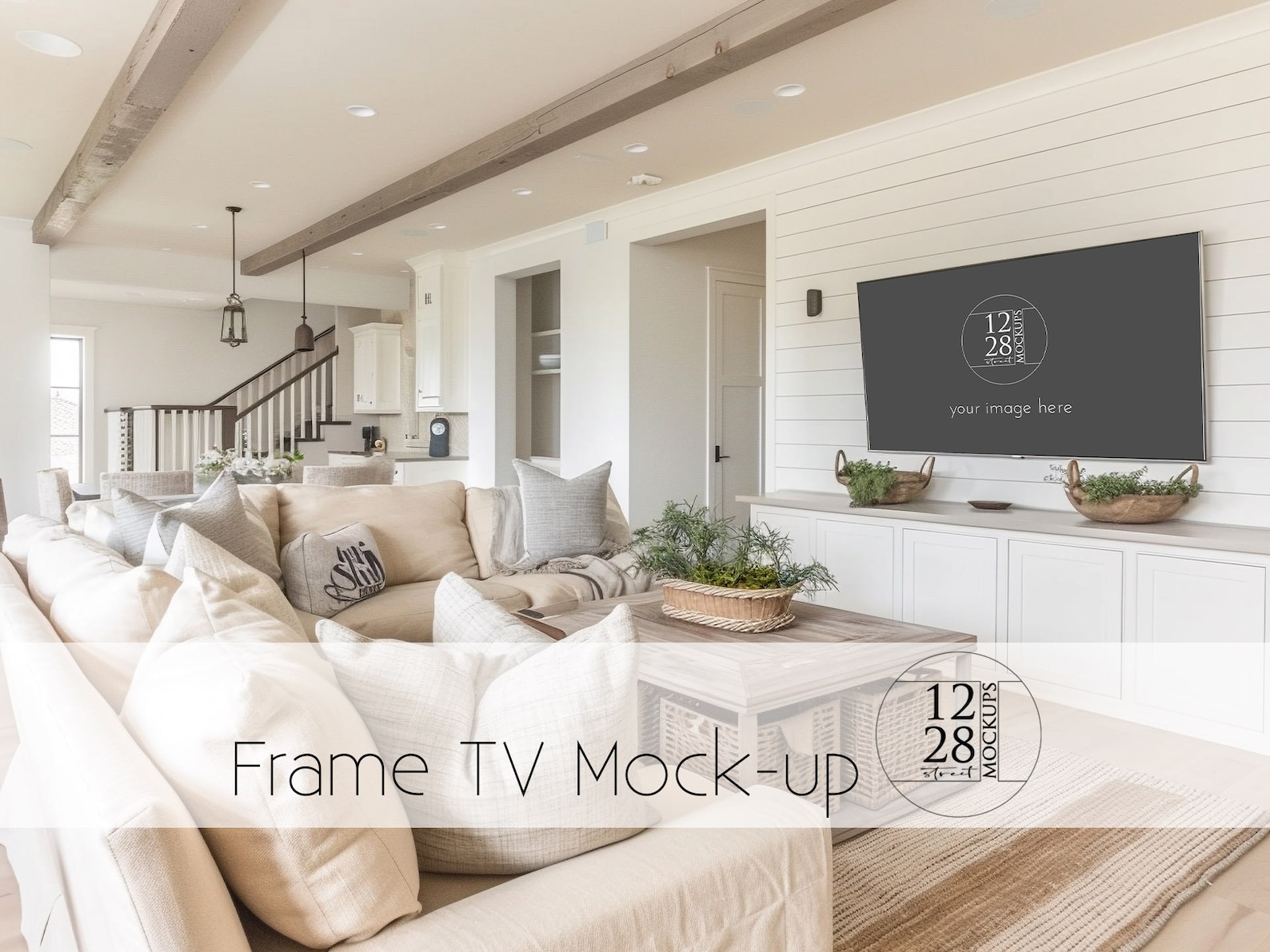 Frame TV Mockup, TV Frame Mockup, Living Room TV Mockup, Samsung Tv ...