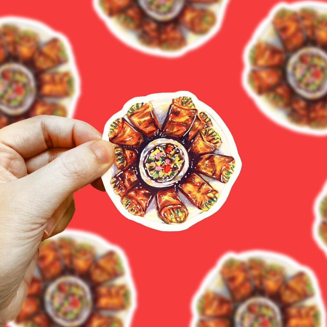 Filipino Lumpia Sticker | Handmade,unique | Waterproof Scratch ...