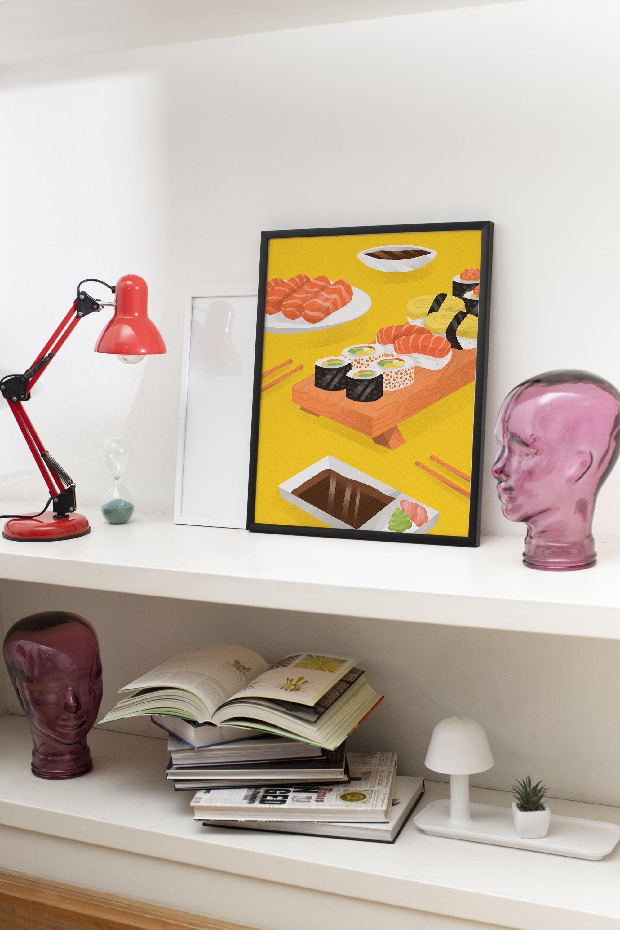 Printable Wall Art, Sushi, Sashimi and Japanese Maximalist Original ...