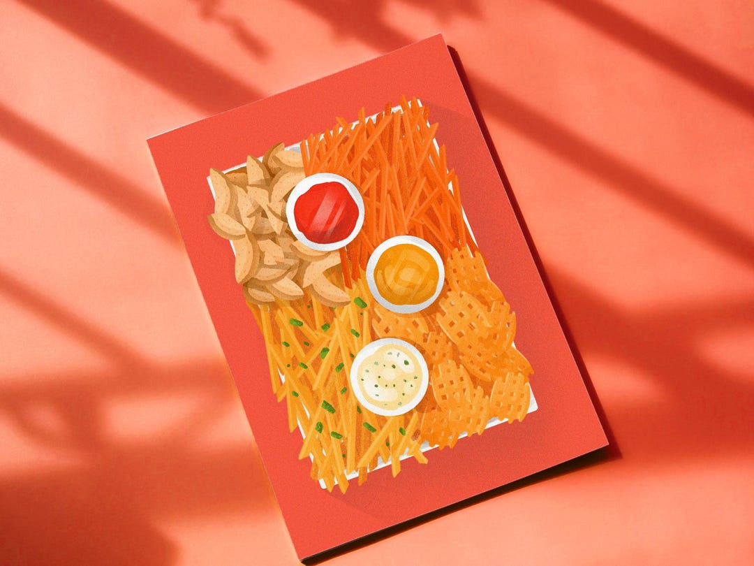 Printable Wall Art, French Fries Art, Fastfood Kitchen Maximalist ...