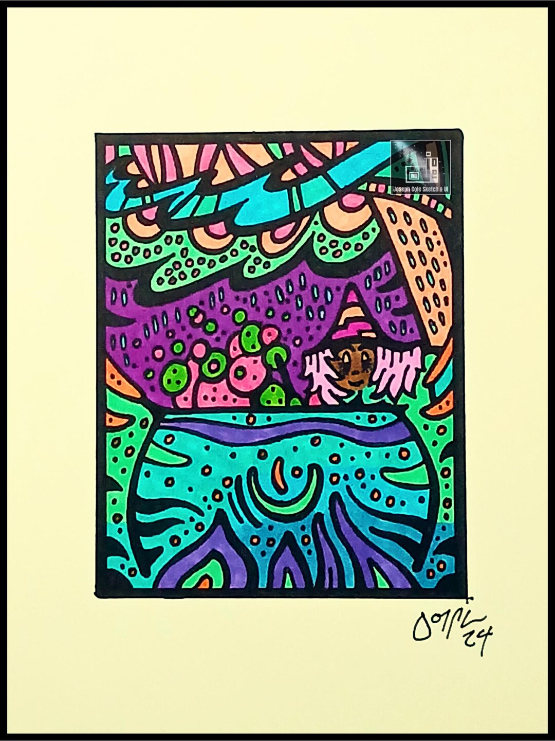 Original Ink Character Drawing Cauldron Bubbles - Etsy