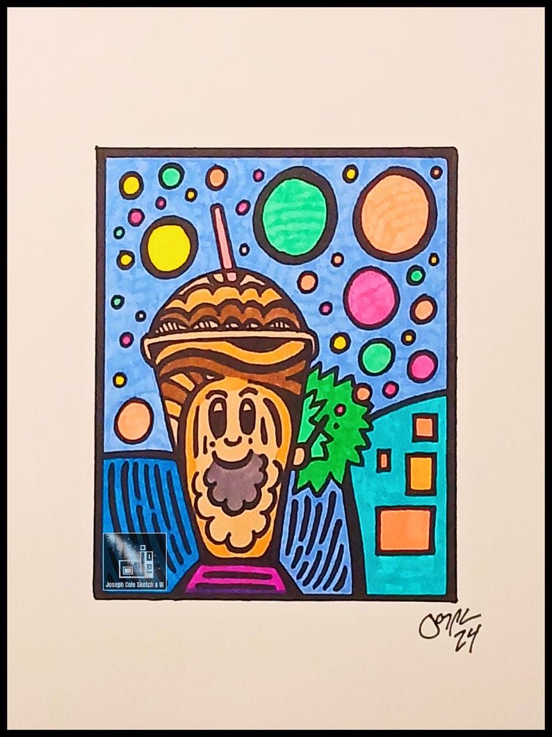 Original Ink Character Drawing Fantasy Frappe - Etsy