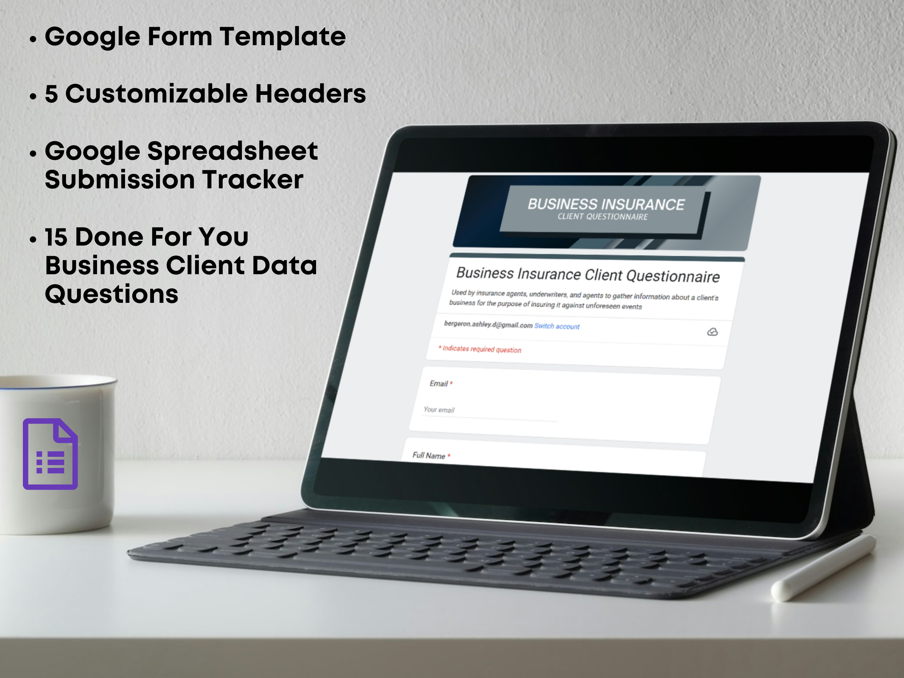 Business Insurance Client Questionnaire Google Form – Editable Template ...