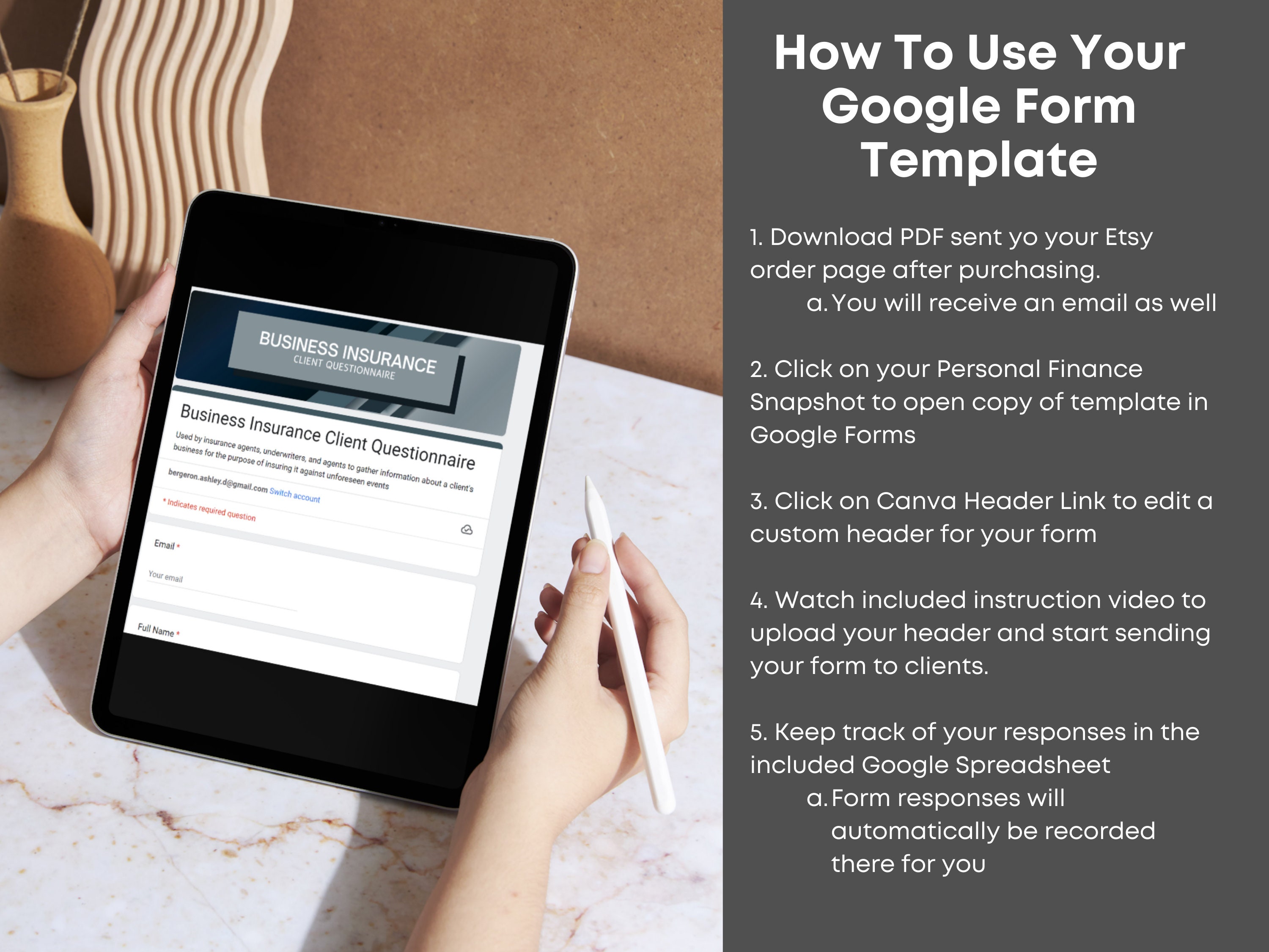 Business Insurance Client Questionnaire Google Form – Editable Template ...