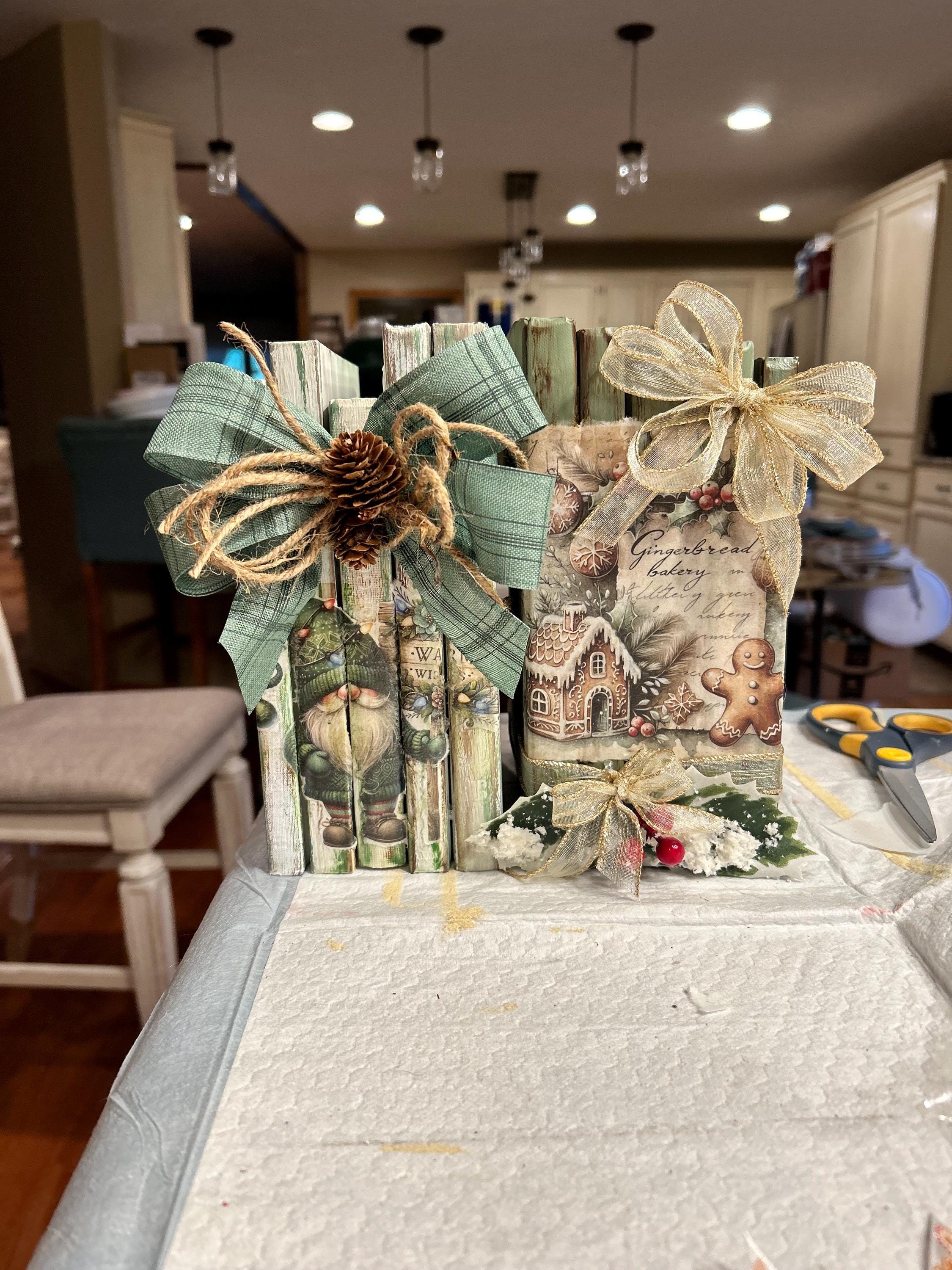 Christmas Book Decor - Etsy