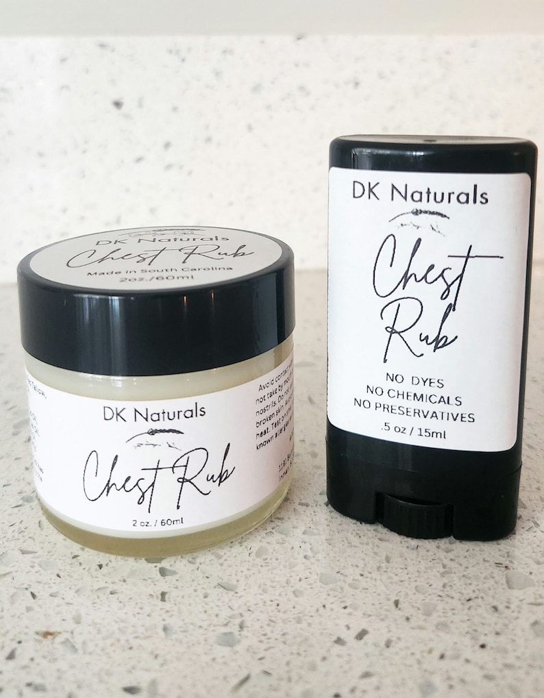 Tallow Chest Rub Vapor Rub, 2oz, .5oz, Soothing Moisturizing Body Balm ...