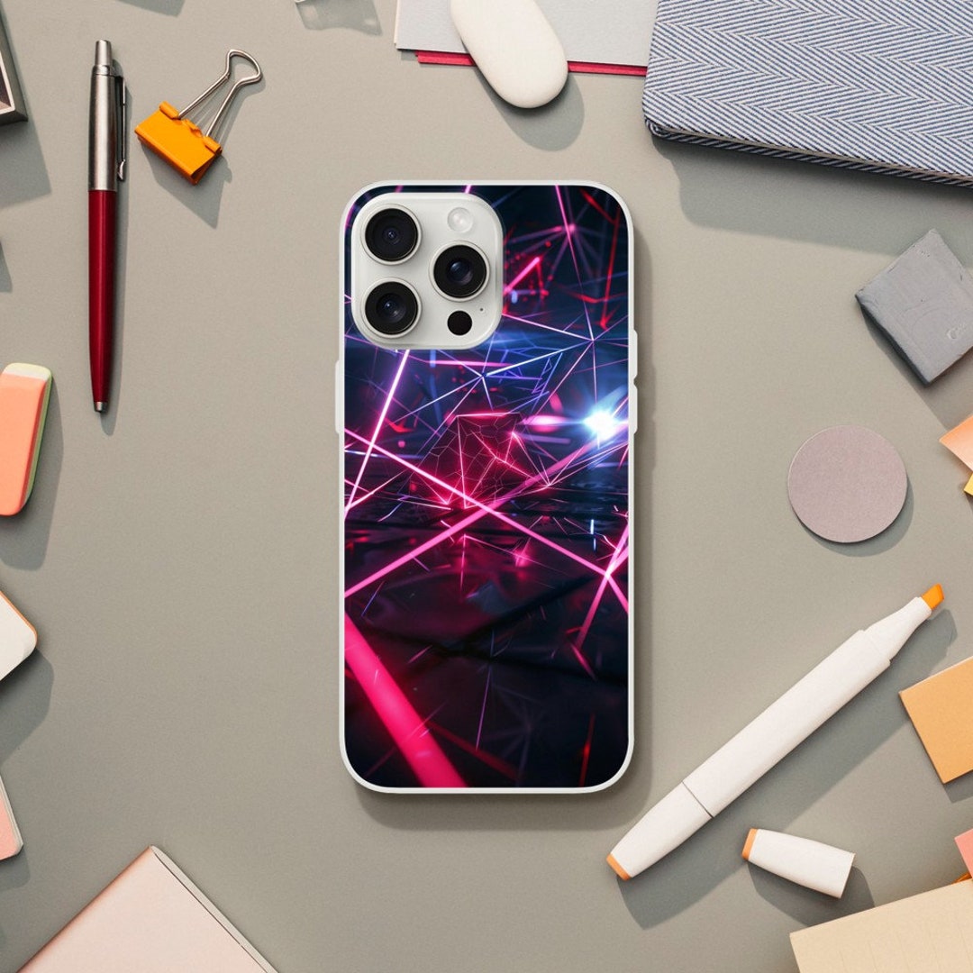 Glowing Geometric Patterns Flexi Case - Etsy