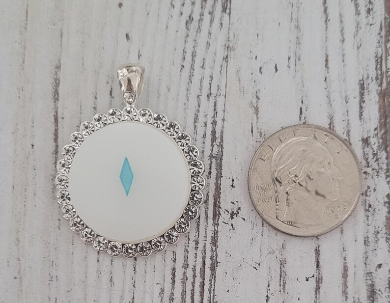 Pyrex Dainty Maid Pendant Necklace, Bracelet or Keychain - Turquoise ...