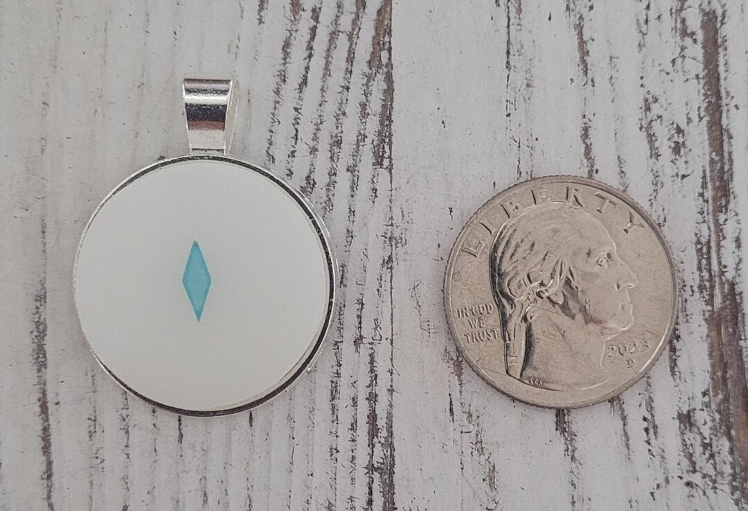 Pyrex Dainty Maid Pendant Necklace, Bracelet or Keychain - Turquoise ...