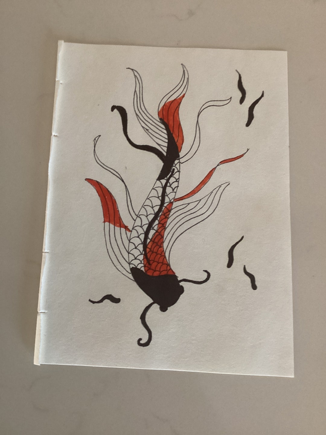 Coy Fish With Tadpoles Drawing - Etsy
