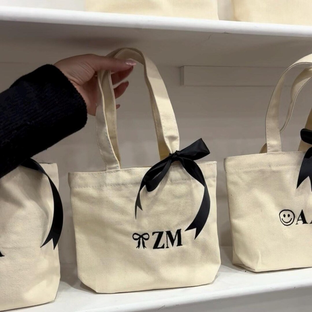 Custom Initials Emoji Mini Tote Bag for Parties/bachelorette/favours - Etsy
